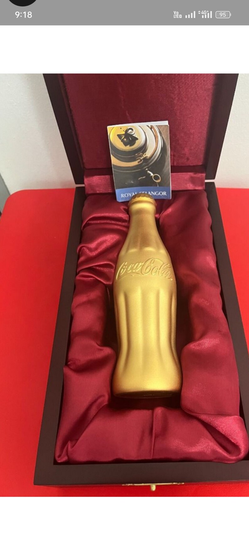 Item Rare Coca Cola Bottle 24k Gold Plated Limited Edition - Etsy