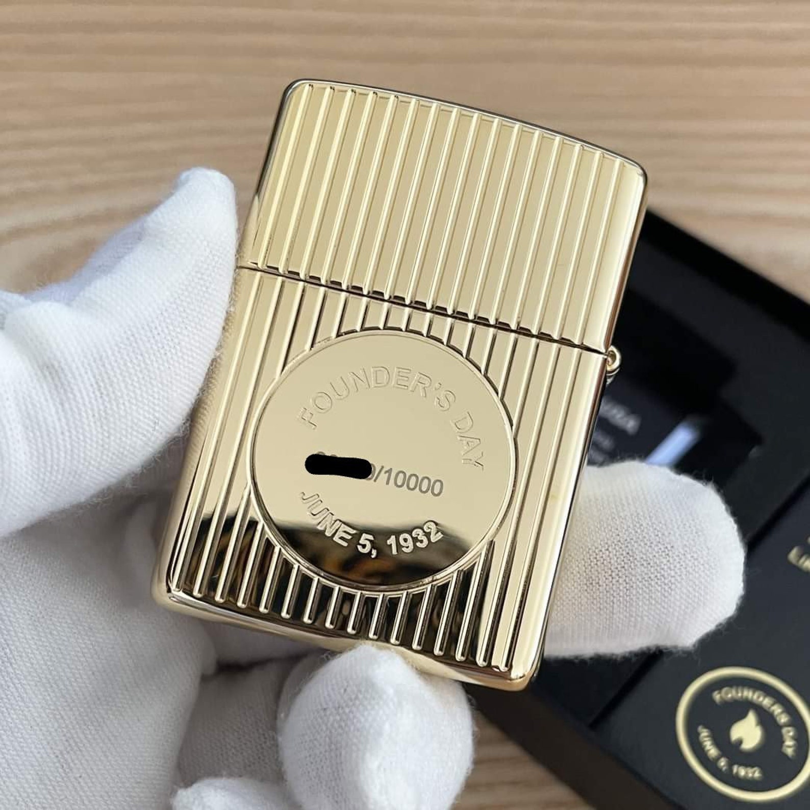 Zippo Rare Founder Day Gold Plate Limited Edition New in Box - Etsy