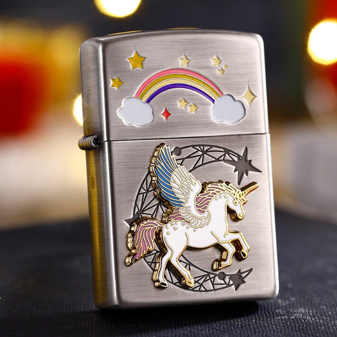 Zippo Very Rare Cartoon Unicorn Emblem New in Box Asian Market - Etsy