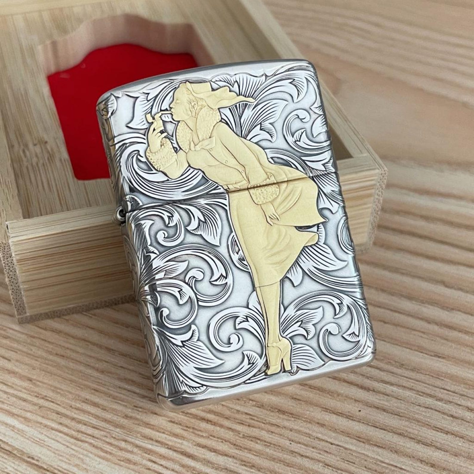 Zippo Very Rare Windy 24k Gold Sterling Silver New in Box Asian Market - Etsy