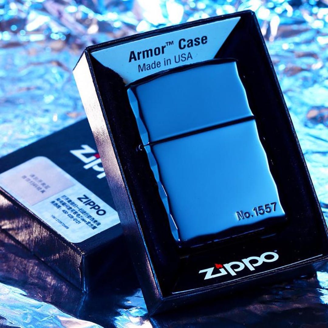 Zippo Very Nice Blue Titanium Limited Edition Asian Market New in Box ...