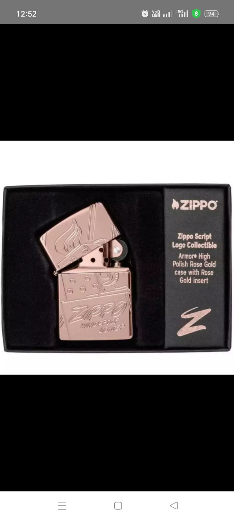 Zippo Rare Script Logo Collectibles Armor Case Rose Gold Limited Edition/17500 - Etsy