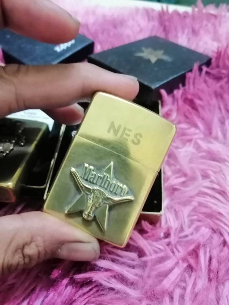 Zippo Rare 2lot Marlboro Lasso First Release 1986 and Longhorn Brass ...