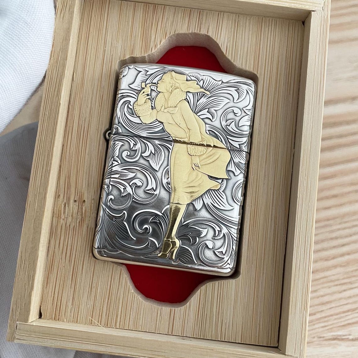 Zippo Very Rare Windy 24k Gold Sterling Silver New in Box Asian Market - Etsy