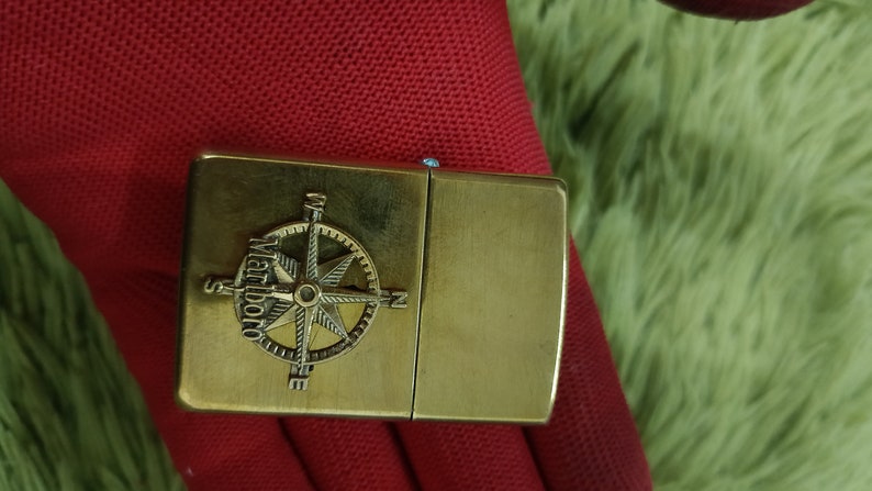 Zippo Rare Marlboro Compass Emblem Brass Used 1996 - Etsy