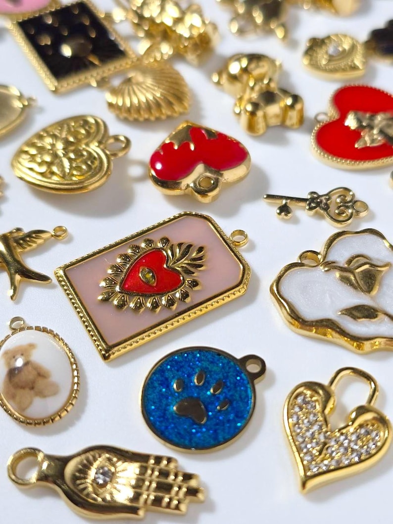 PVD Gold Plated Charms Add on Charm Pendants for Custom Necklace ...