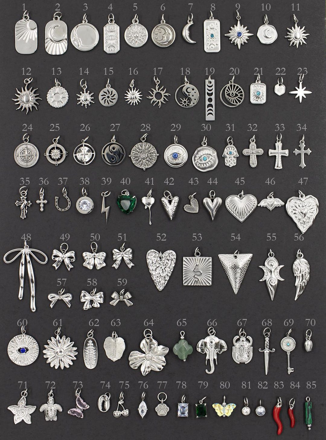 250 Styles Silver Charms Jewellery Charms Necklace Charm Sets ...