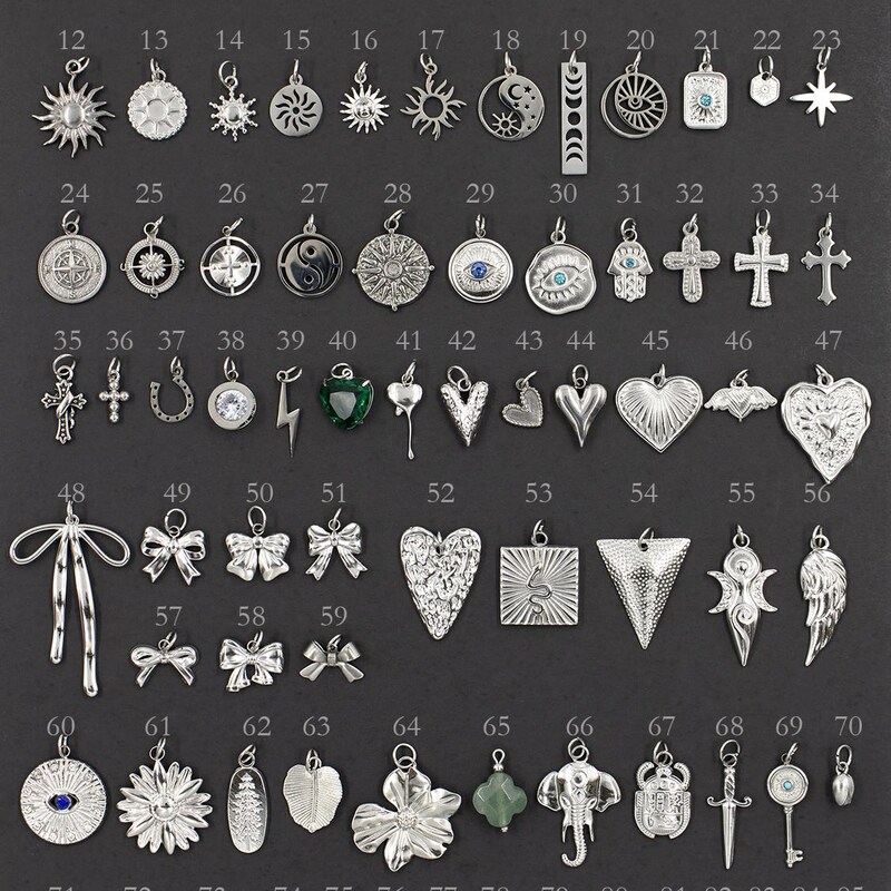 Silver Charms - Etsy