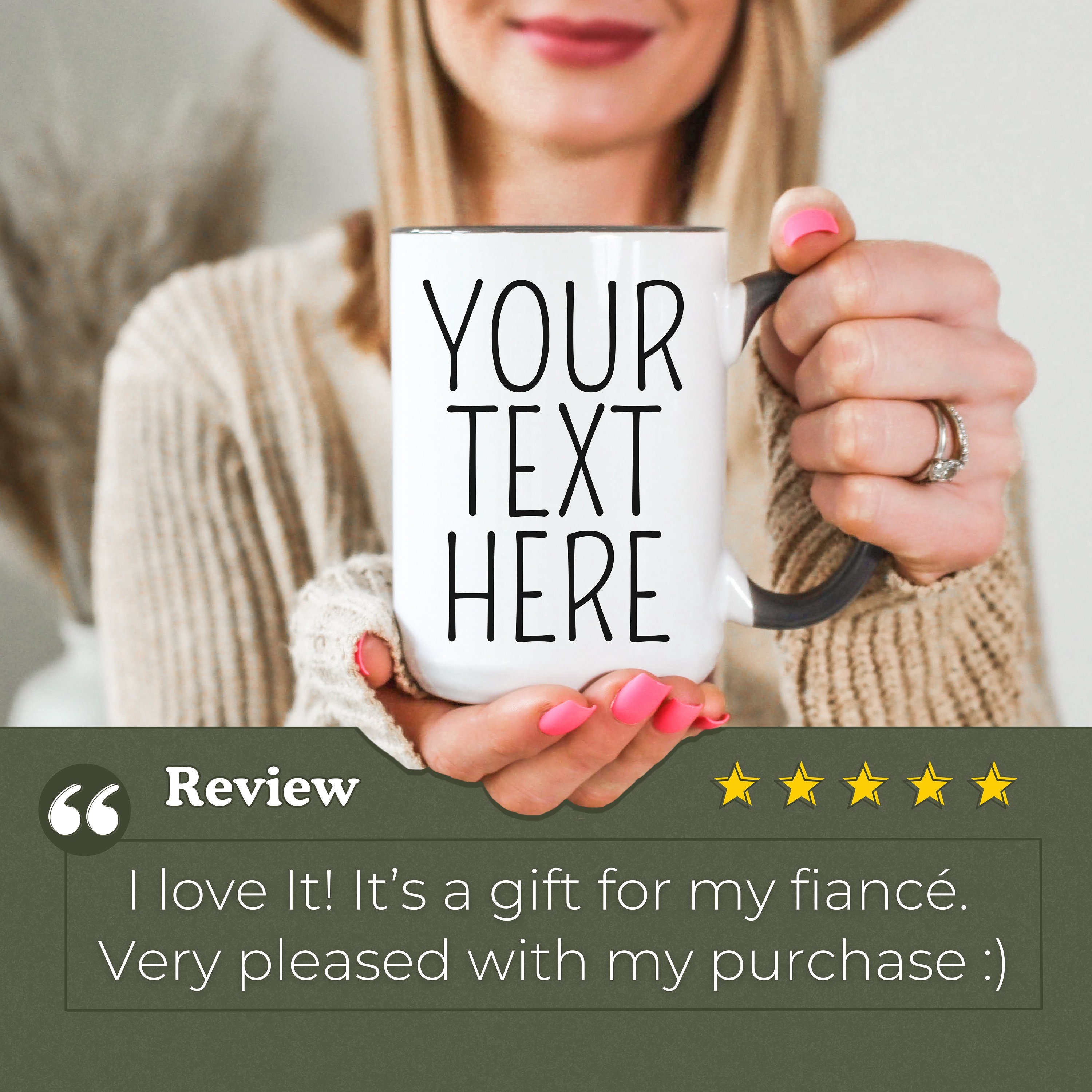 Create Your Own Mug, Custom Mug With Text, Customizable Mug, Personal ...