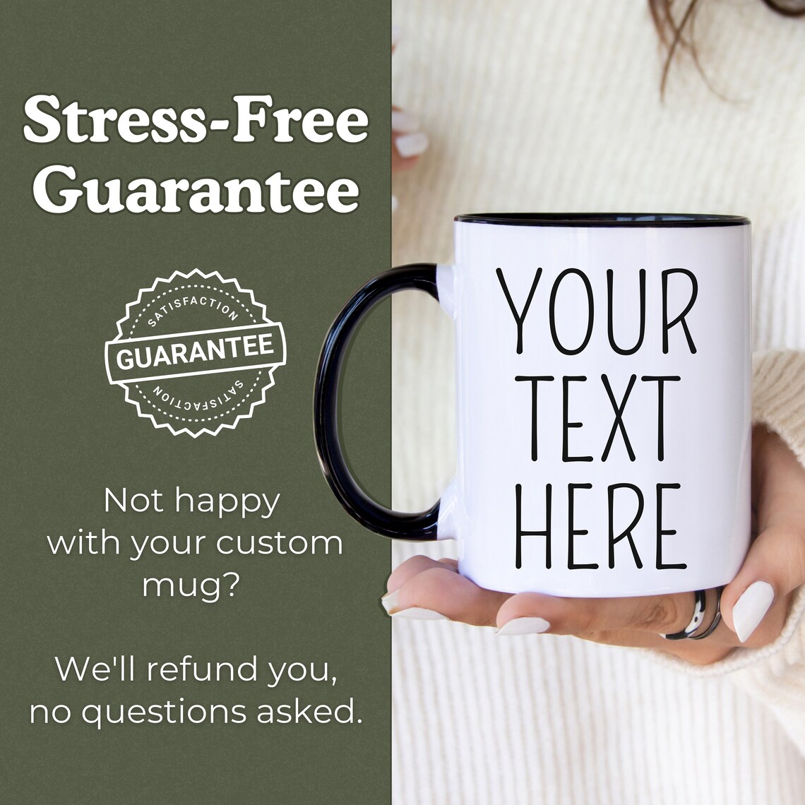 Create Your Own Mug, Custom Mug With Text, Customizable Mug, Personal ...