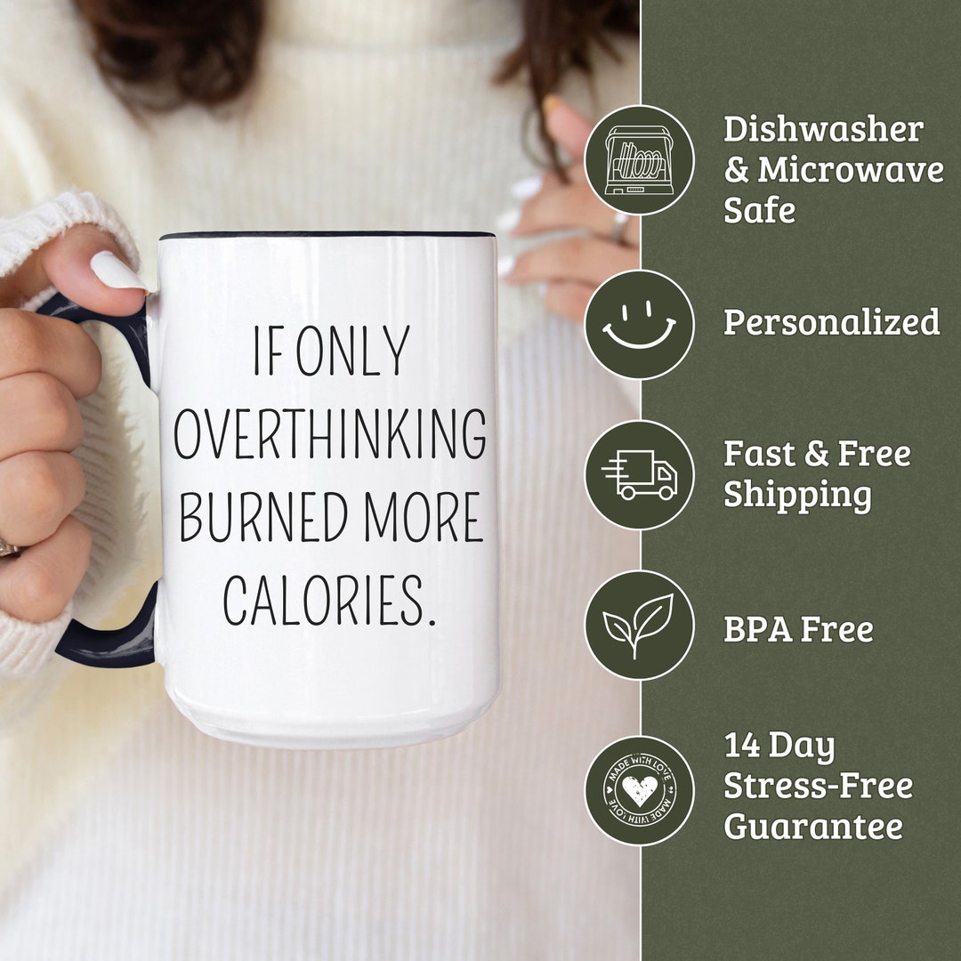 Overthinker Mug, Funny Psychology Mug, Wellness Mug for Her, My Mental ...