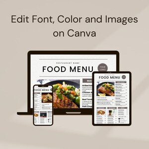 Editable Restaurant Menu Template: Canva Design (11x17 Size) - Etsy
