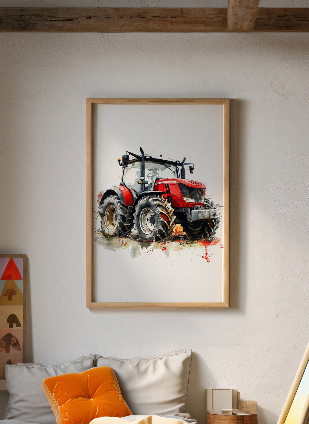 Tractor Wall Art, Tractor Print, Tractor Poster, Toddler Wall Art ...