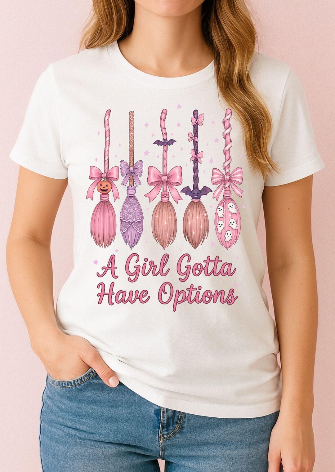 A Girl Gotta Have Options Witch Brooms Png, Pink Coquette Girly ...