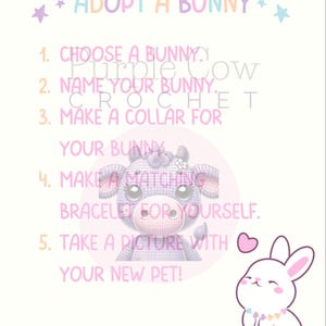 Adopt a Bunny Sign Printable – Instant Download for Easter or Birthday ...