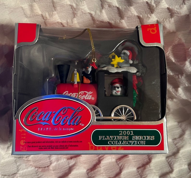 Polar Bear & Friends Train 2001 Platinum Series Collection Coca-cola Ornaments New in Box - Etsy