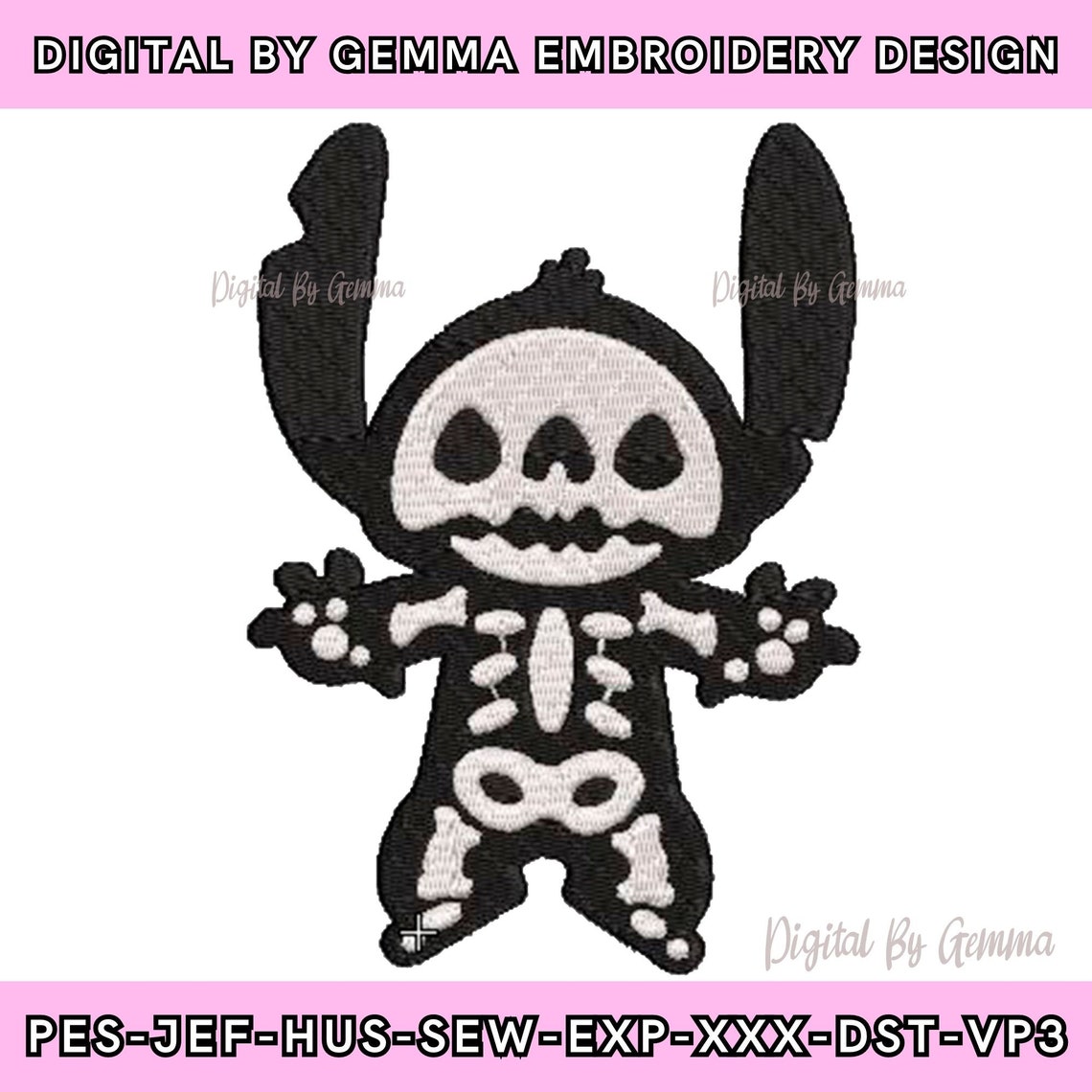 Stitch Bones Embroidery Design - Etsy
