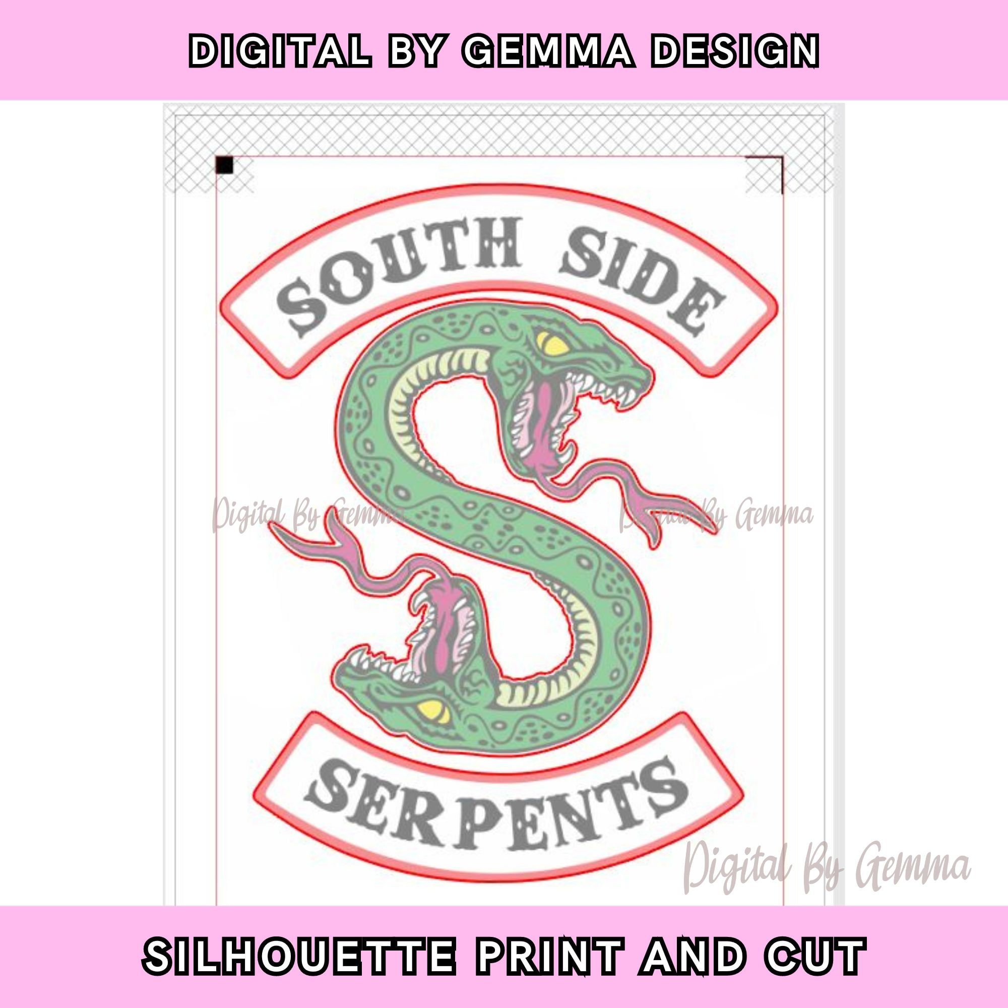 Southside Serpents Jacket Silhouette Design - Ready for Print and Cut ...