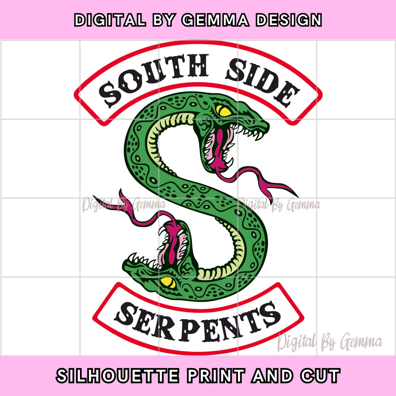 Southside Serpents Jacket Silhouette Design - Ready for Print and Cut ...