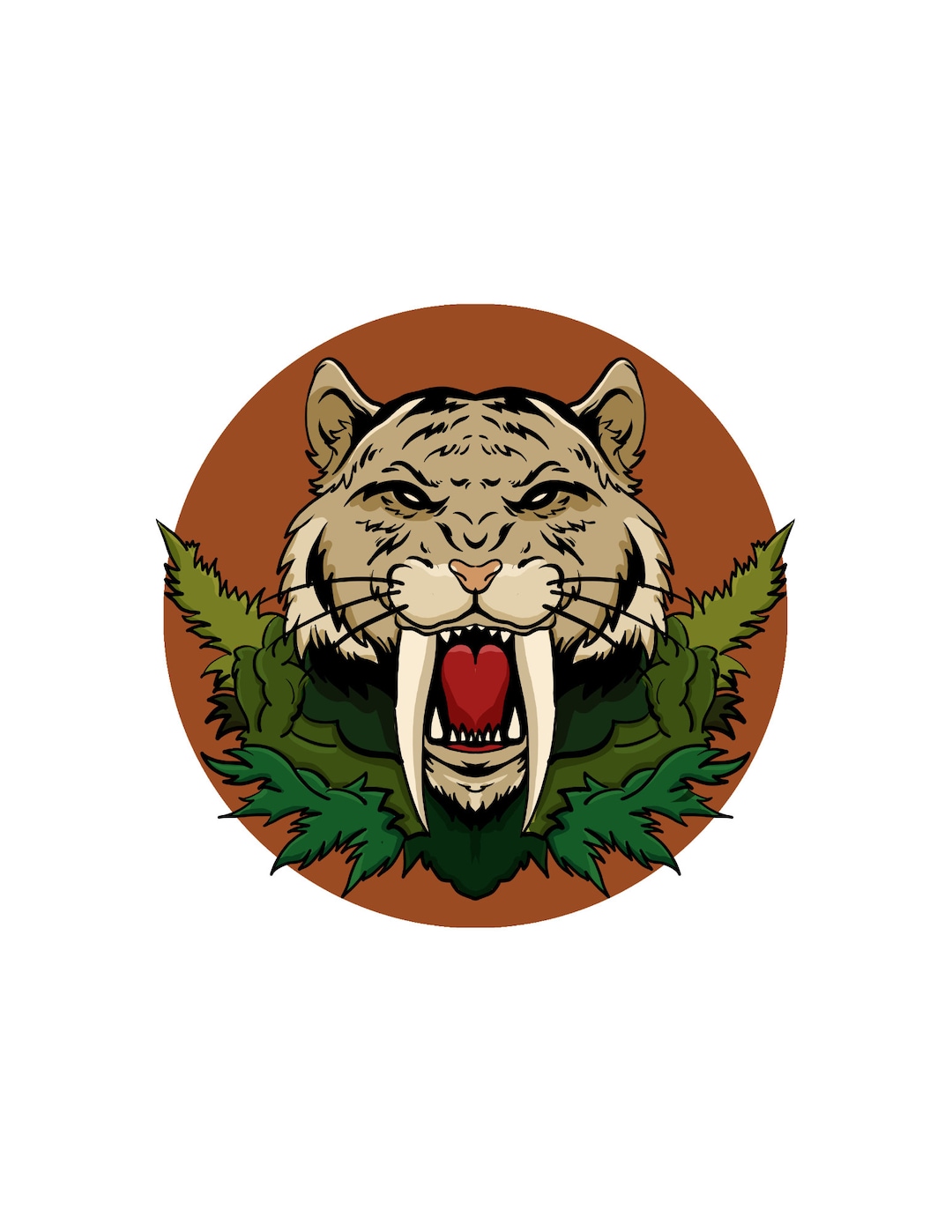 Saber-tooth Tiger Art Print - Etsy