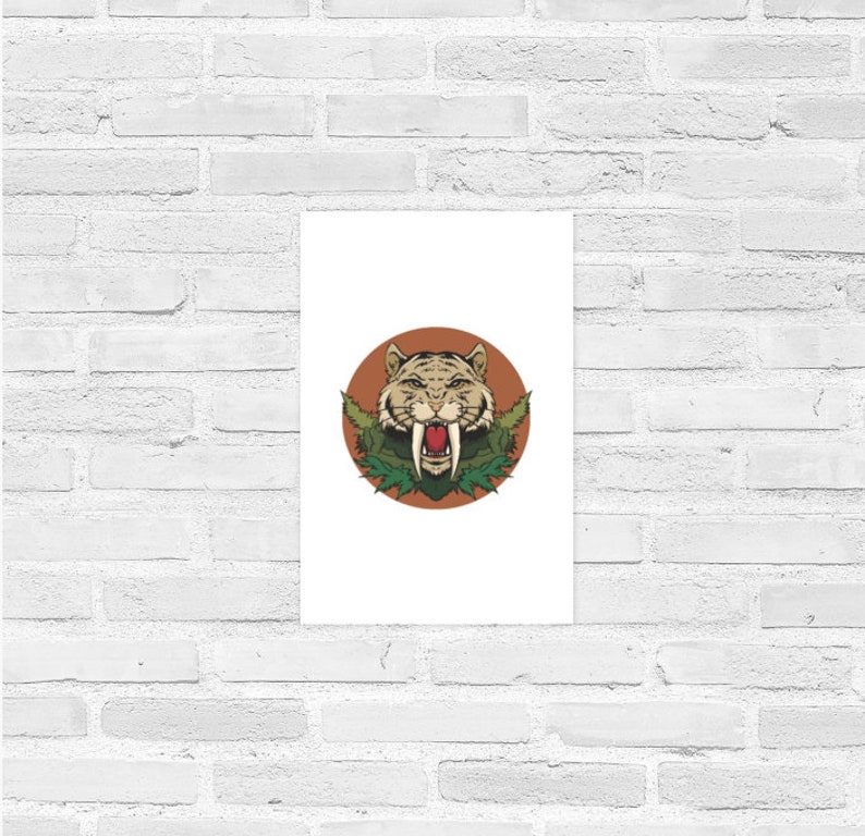 Saber-tooth Tiger Art Print - Etsy