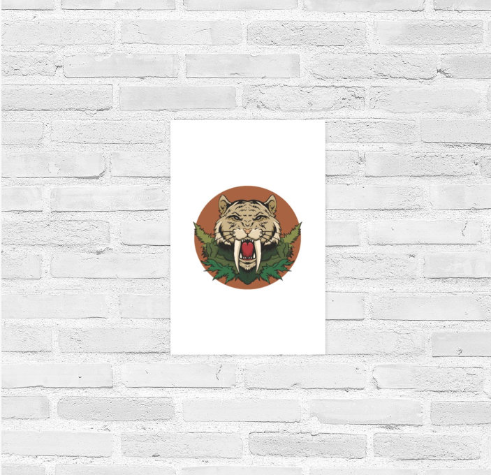 Saber-tooth Tiger Art Print - Etsy