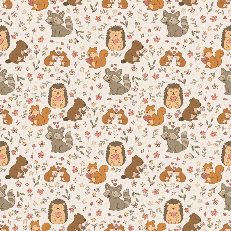 7 Seamless Animal Patterns, Digital File Bundle for Creatives ...