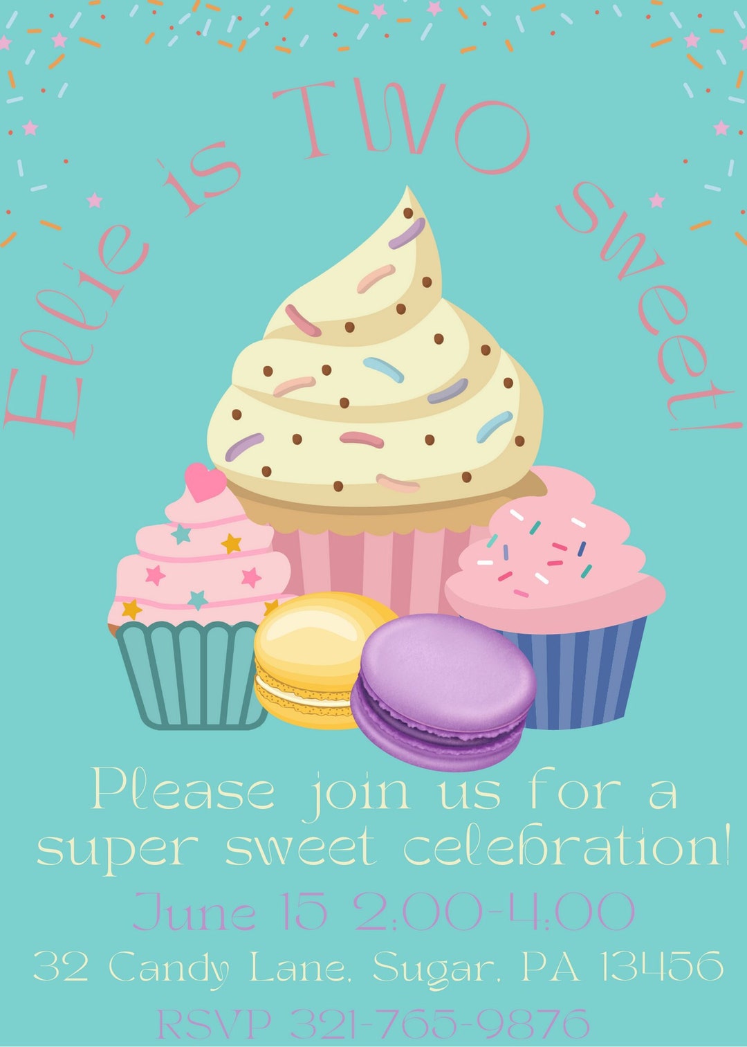 Customizable two Sweet Birthday Bundle for Second Birthday, 2nd ...