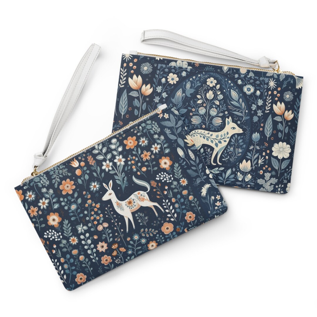 Folk Animal Clutch Bag Cottagecore Forestcore - Etsy