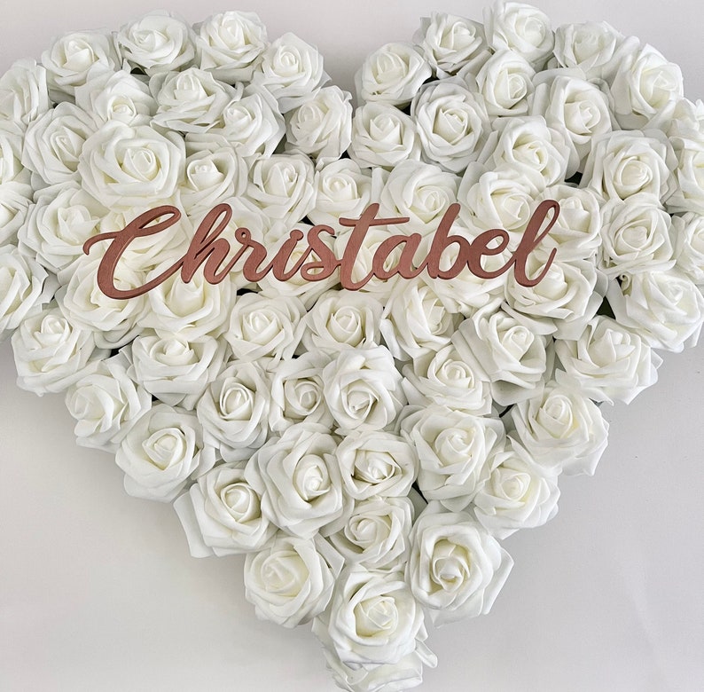 Name Sign Flower Wall Floral Letter Flower Baby Room Decor Nursery Girl ...