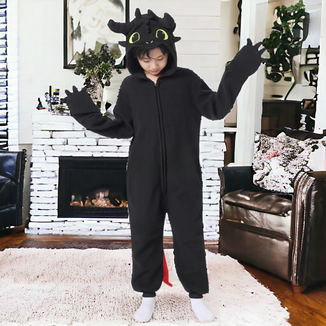 Toothless Onesie Kids Dragon Cosplay How to Train Your Dragon Pajama ...
