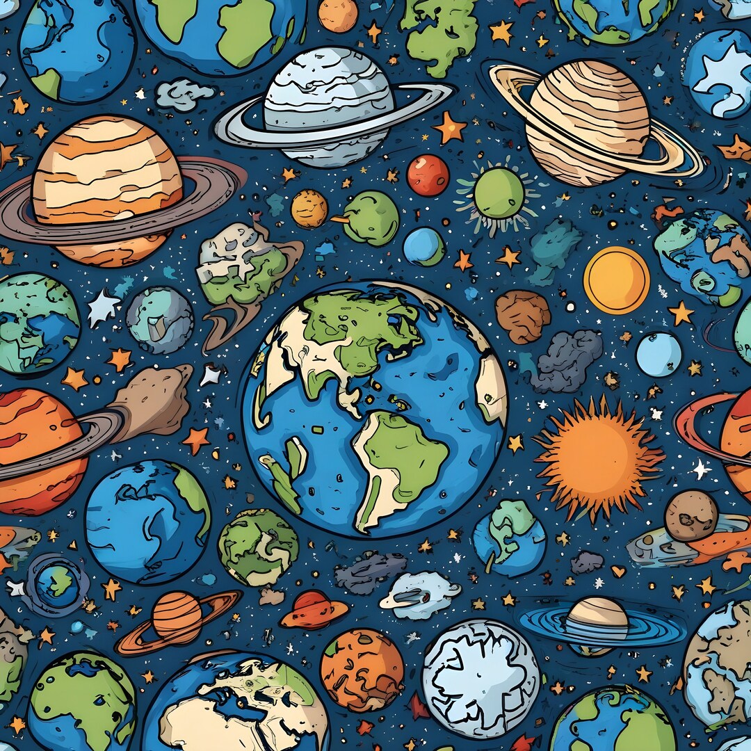 Planet Earth Digital Poster - Etsy