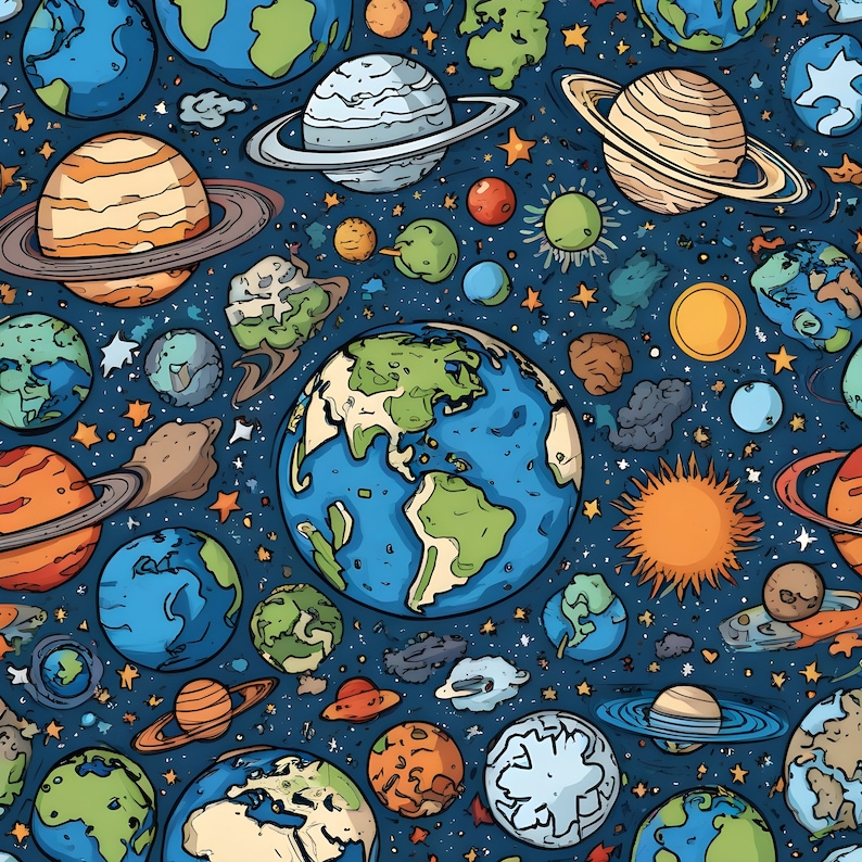 Planet Earth Digital Poster - Etsy
