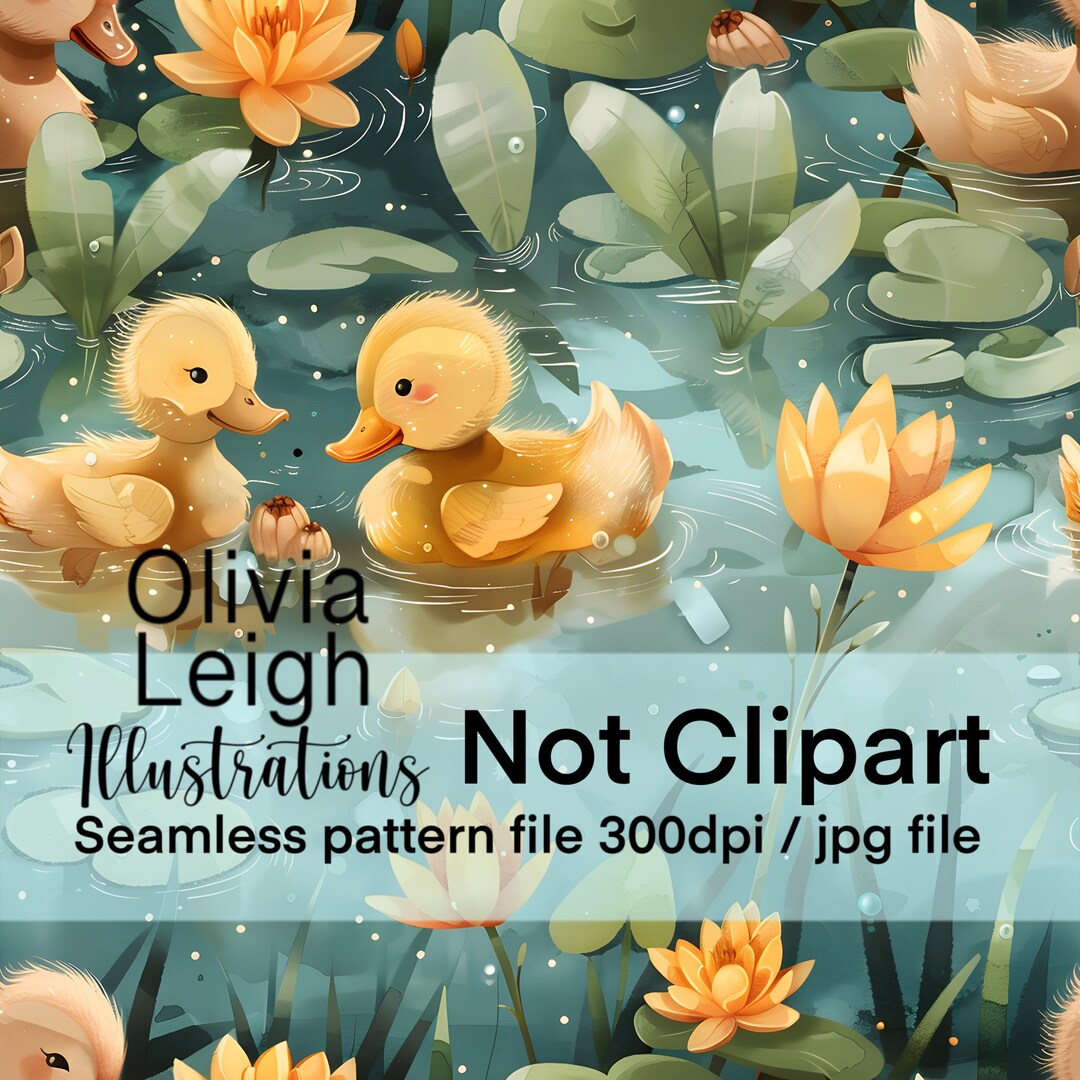 Duckling Seamless Repeating Pattern. Digital Paper. DIGITAL DOWNLOAD ...