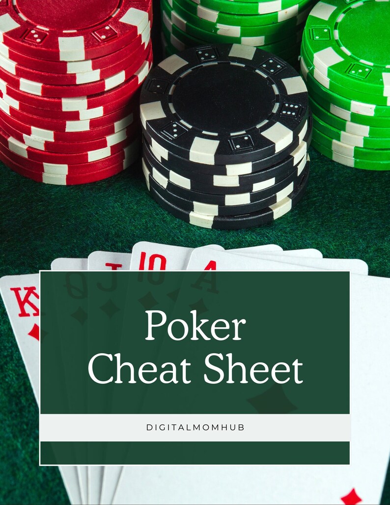 Poker Cheat Sheet >> Downloadable PDF