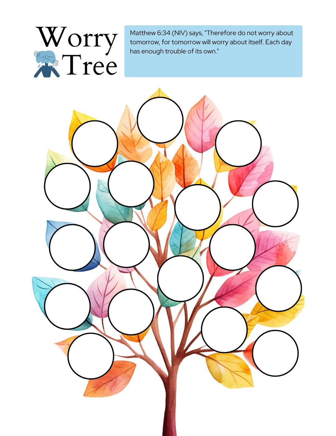 Christian Children's Worry Tree Kit: Interactive Story and Reflection ...