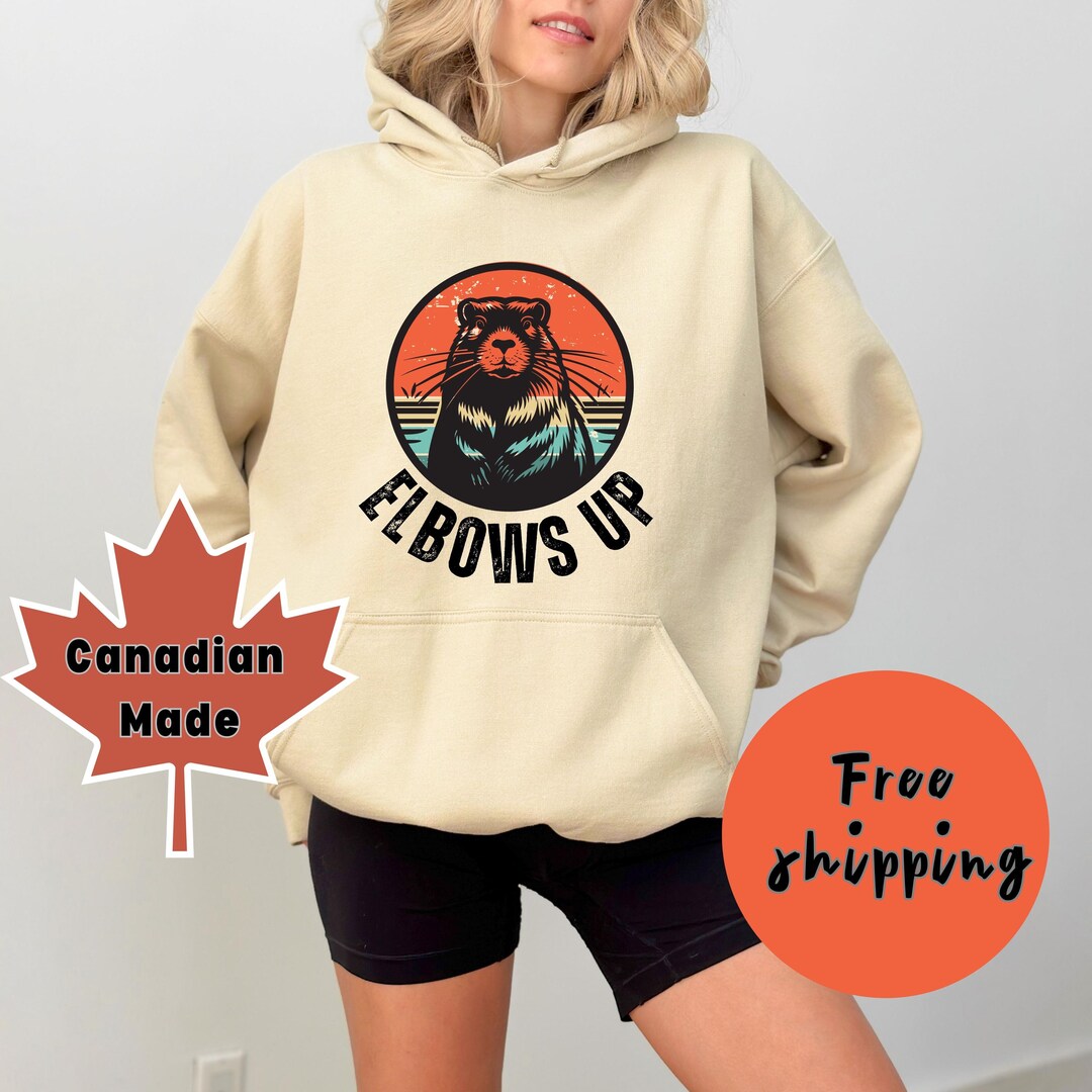 Retro Canada Hoodie Beaver Sunset Graphic Canada is Not for Sale Unisex ...