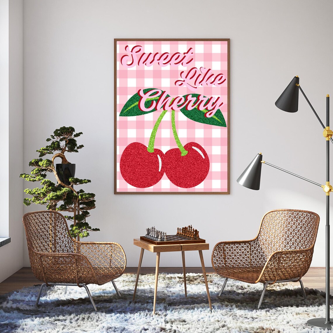 Cherry Poster, Retro Cherry Poster, Aesthetic Cherry Poster, Aesthetic ...
