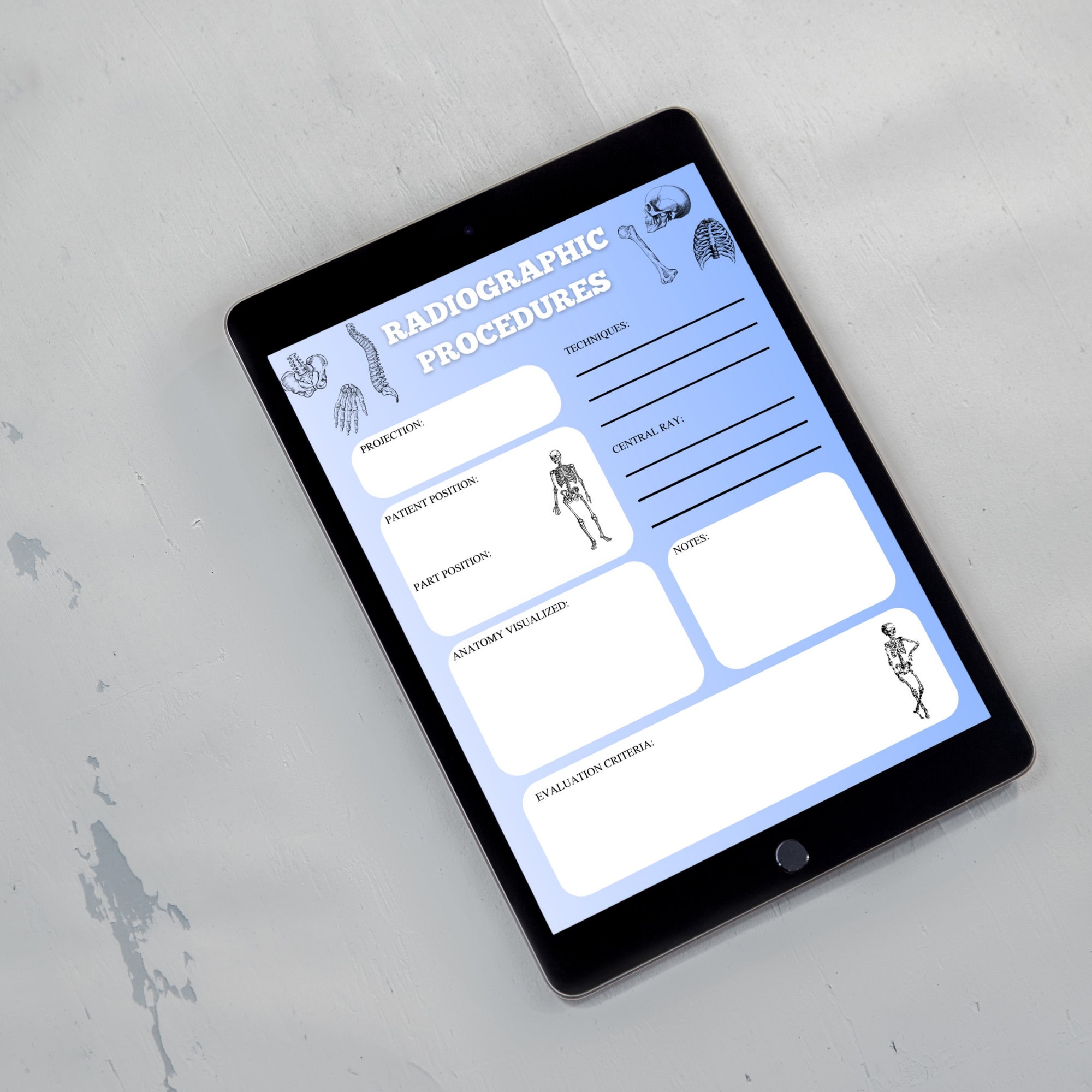 Radiographic Notes, Radiology Notes, Radiology Template, Radiographic ...