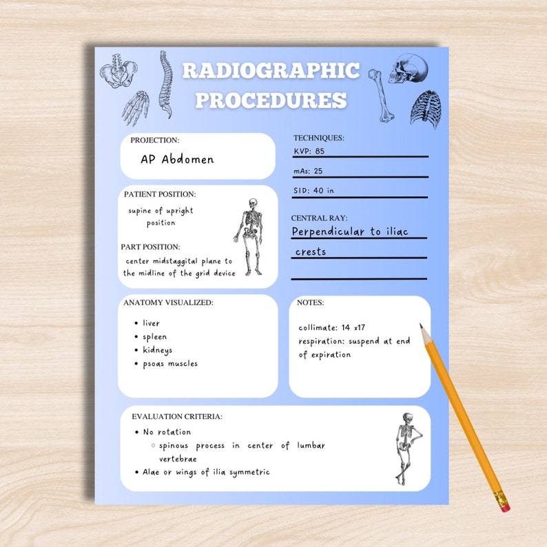 Radiographic Notes, Radiology Notes, Radiology Template, Radiographic ...