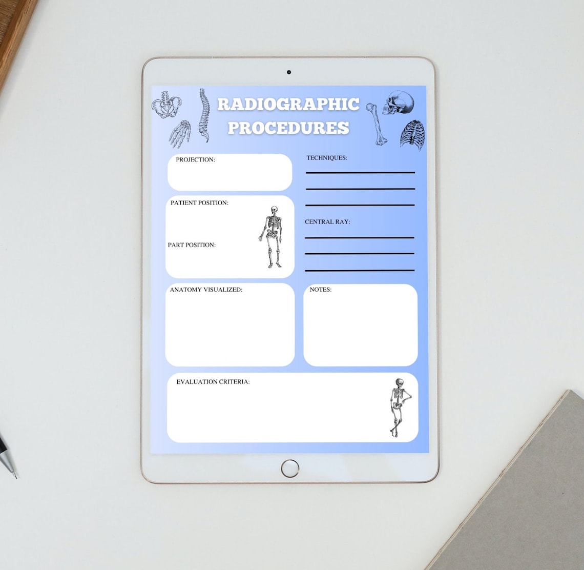 Radiographic Notes, Radiology Notes, Radiology Template, Radiographic ...