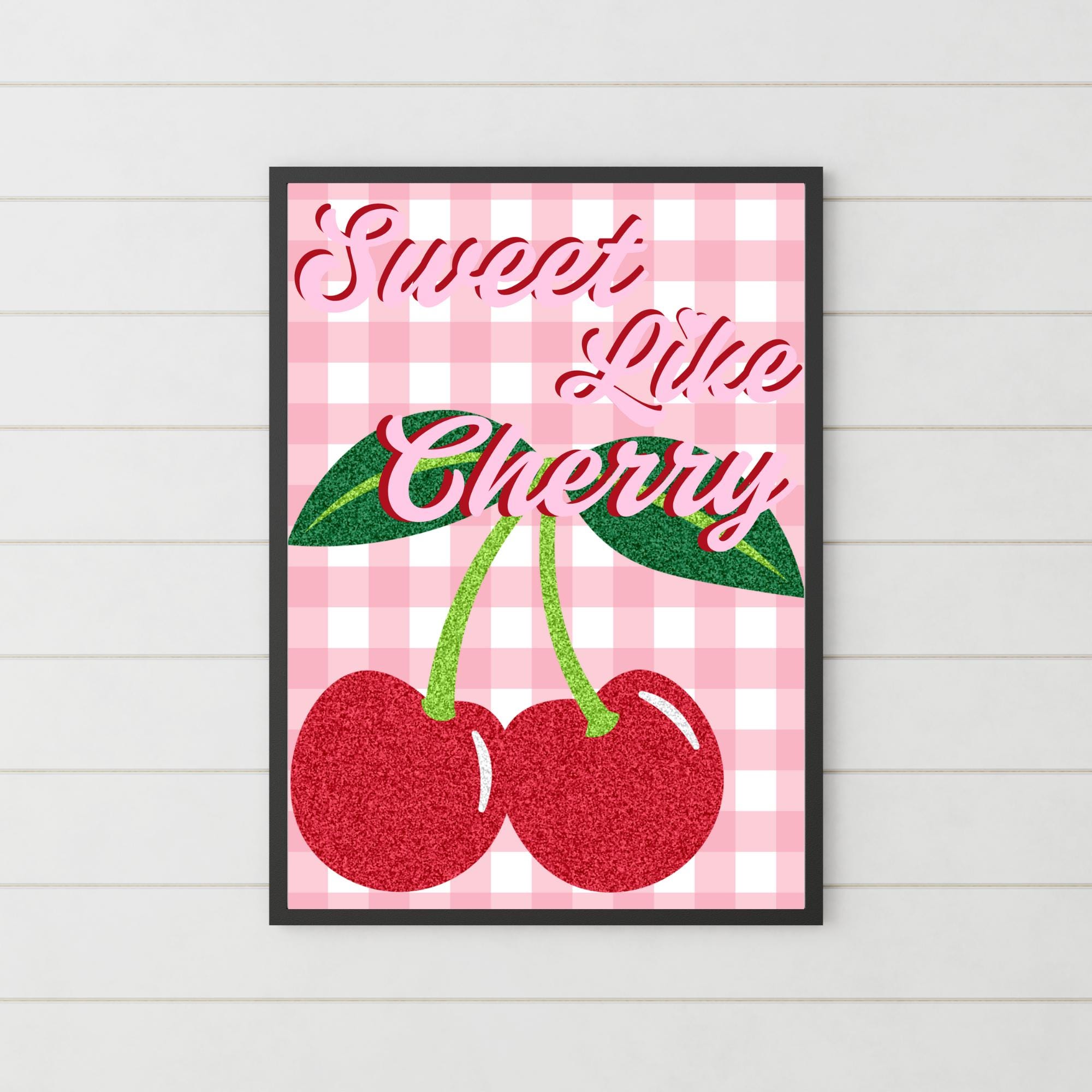 Cherry Poster, Retro Cherry Poster, Aesthetic Cherry Poster, Aesthetic ...