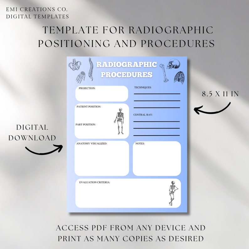 Radiographic Notes, Radiology Notes, Radiology Template, Radiographic ...