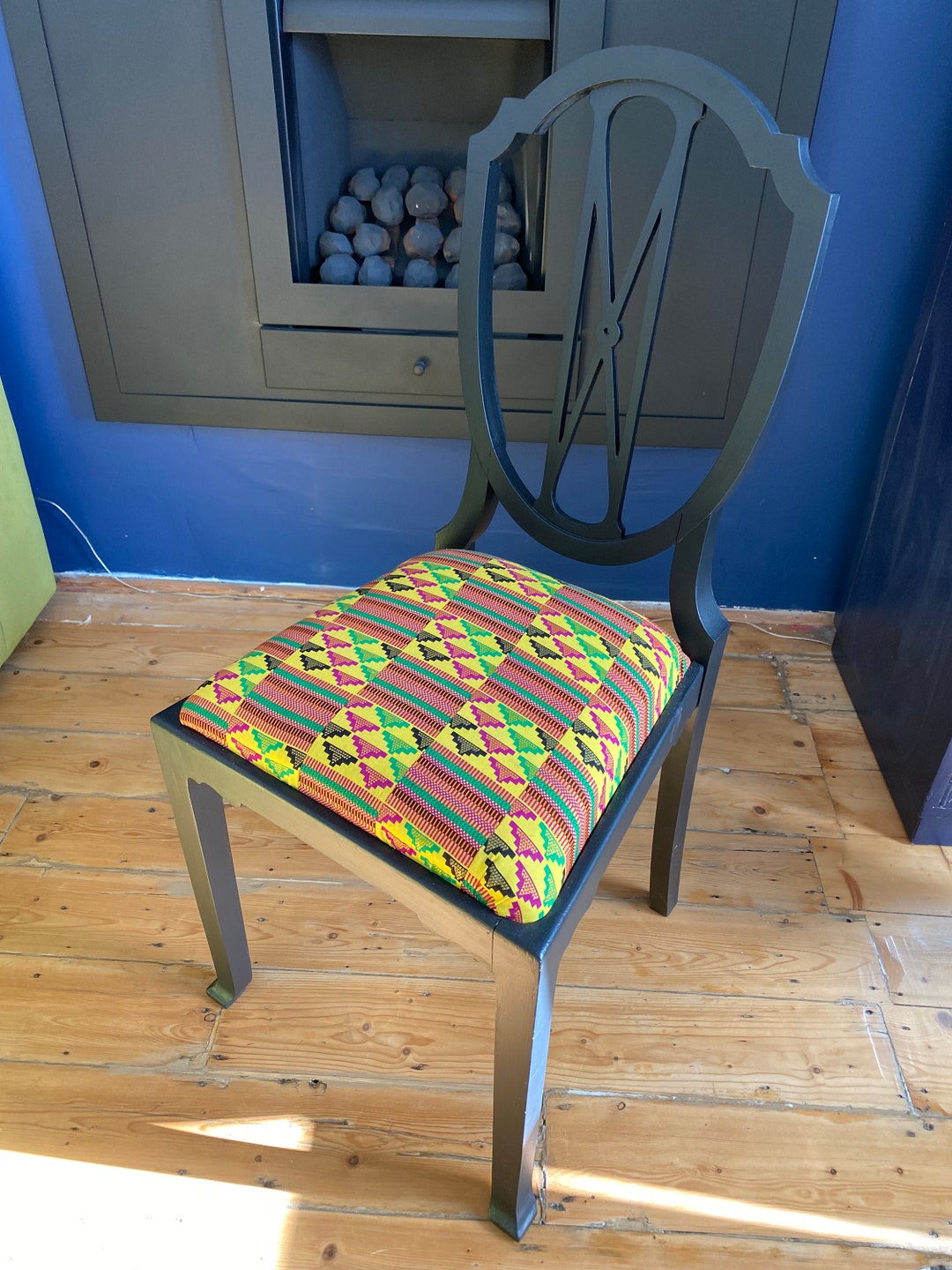 West African-inspired Handcrafted Up-cycled Antique Chair - Etsy