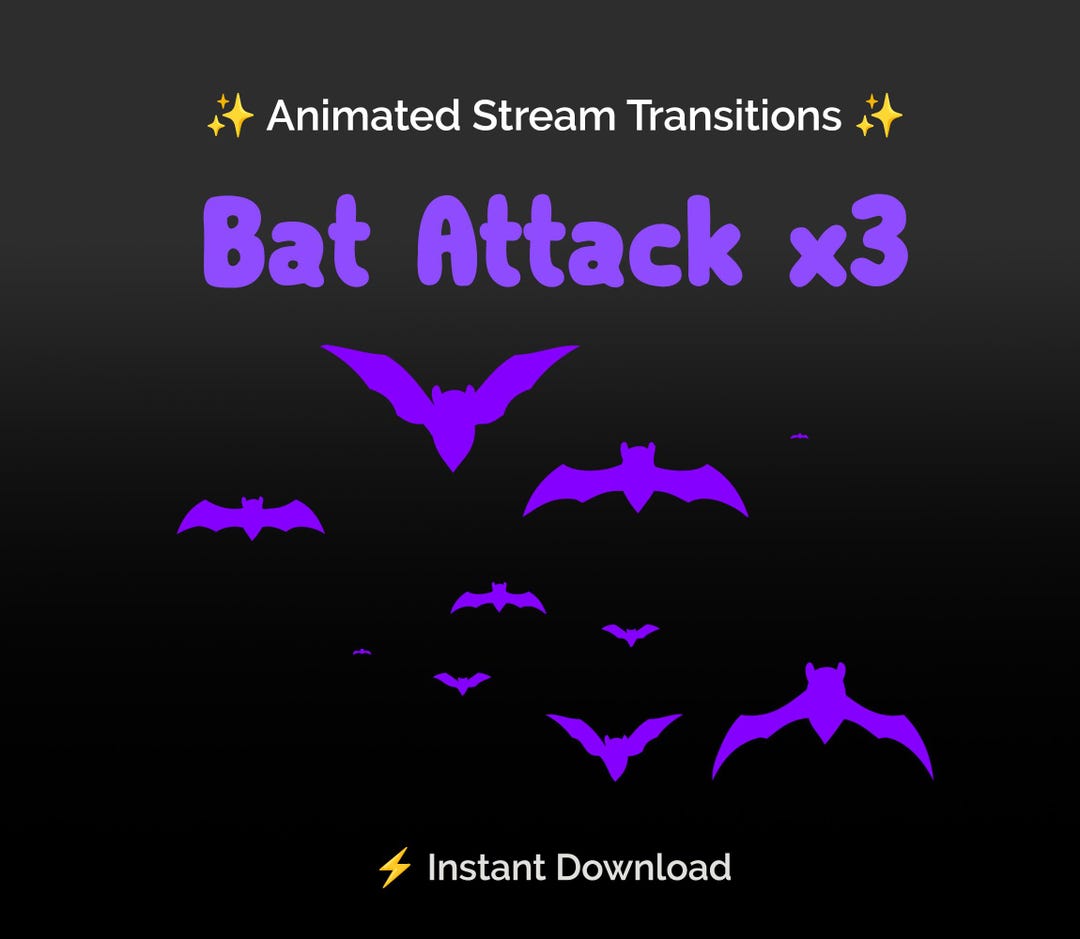 Flying Bats Stream Transitions | Animated Stinger for Twitch ...