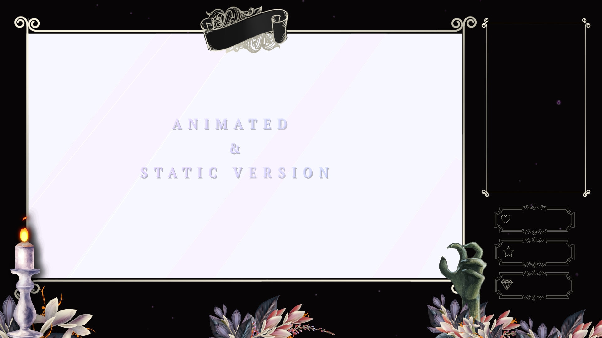 Gothic Animated Stream Screen Overlays, Twitch Pack, Vtuber, Overlays ...