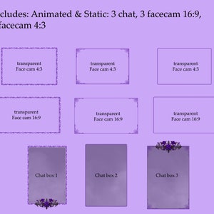 Animated Gothic Rose Stream Package - Purple and Black Twitch Overlays ...