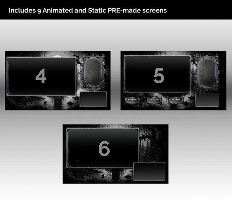 Animated Stream Pack | Haunted Cemetery Halloween Twitch Pack, Horror ...