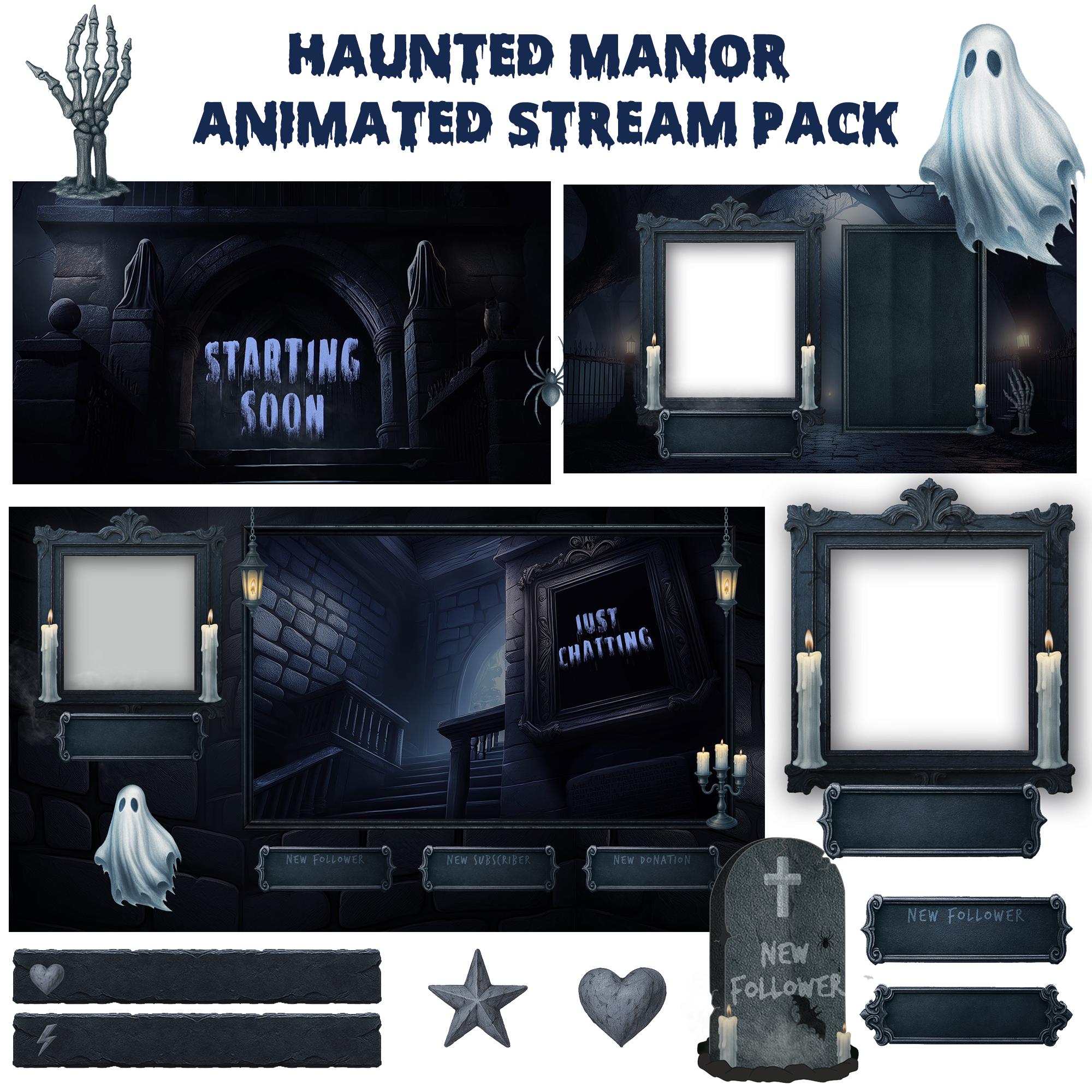 Spooky Horror Stream Pack – Animated Halloween Overlays for Twitch ...