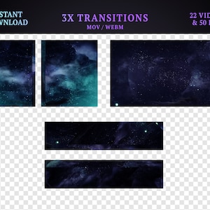 Cosmos Stream Package, Twitch Pack, Vtuber, Overlays Screens for ...